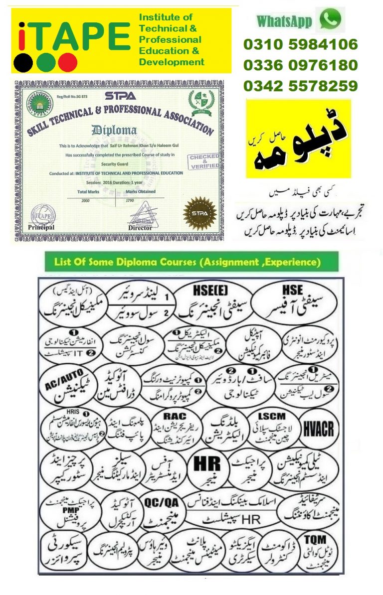 diploma certificate degree